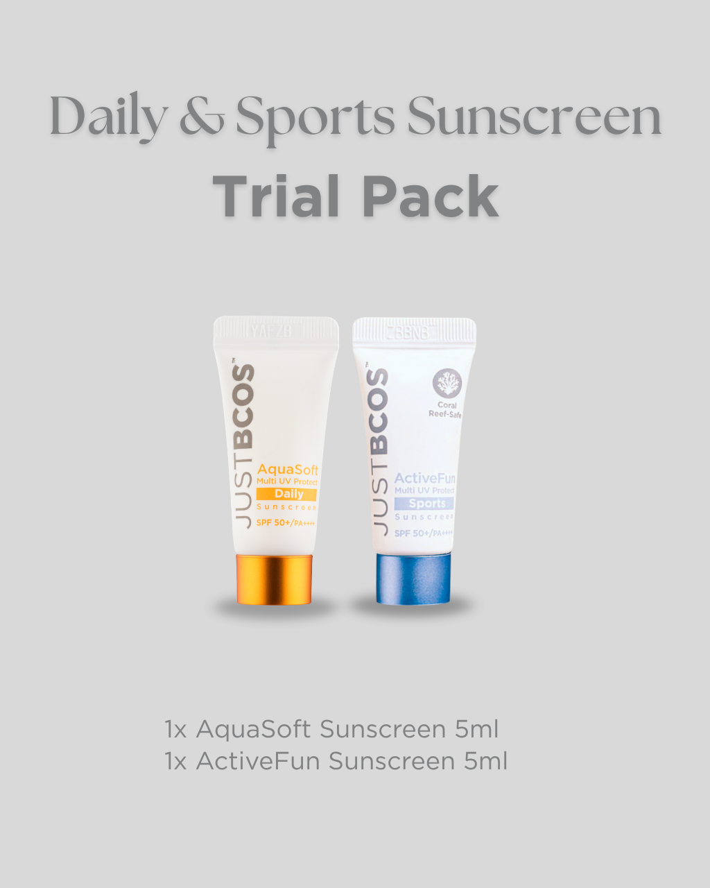Daily & Sports Sunscreen Trial Pack | JUSTBCOS™ Official